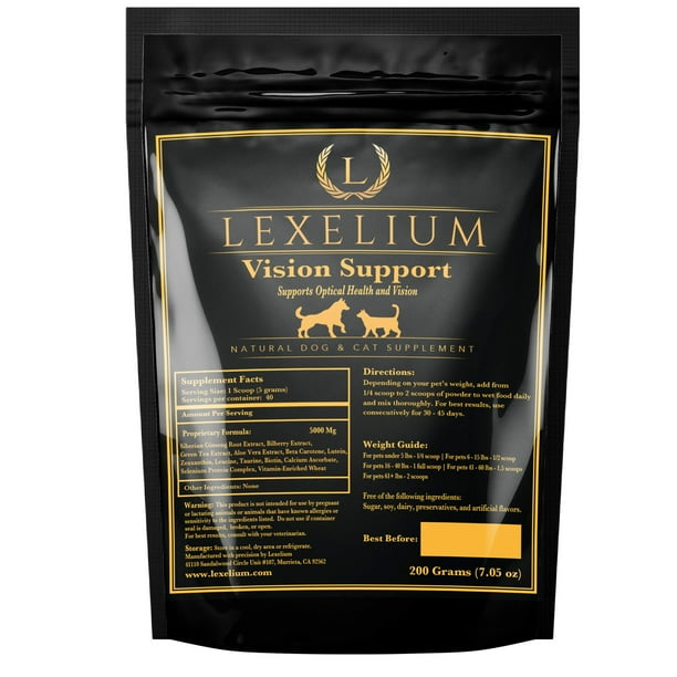 Lexelium Vision Support & Eye Sight Supplement for Dogs and Cats ...