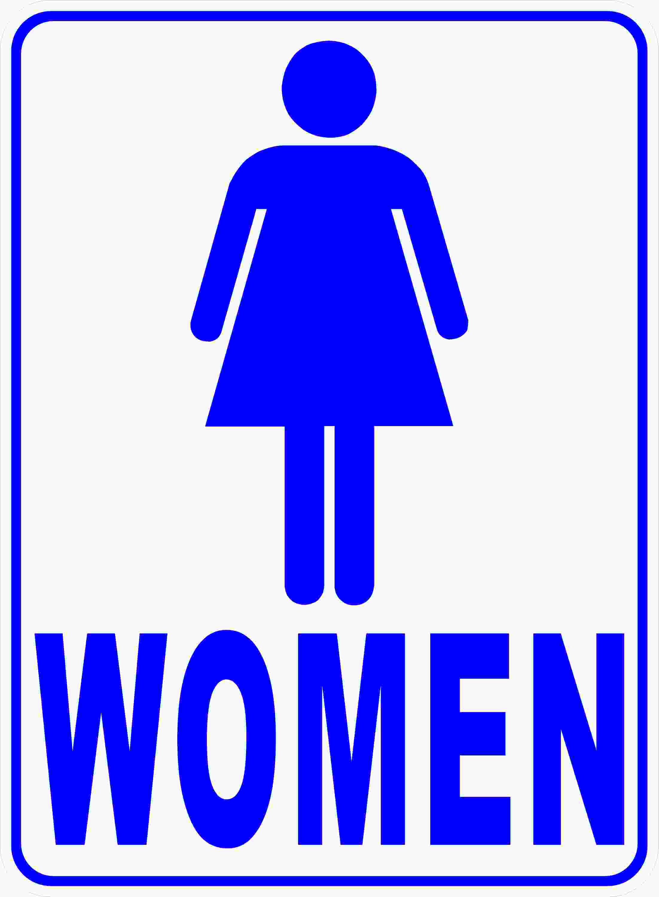 Women's Room w/ Symbol Bathroom Sign - Walmart.com