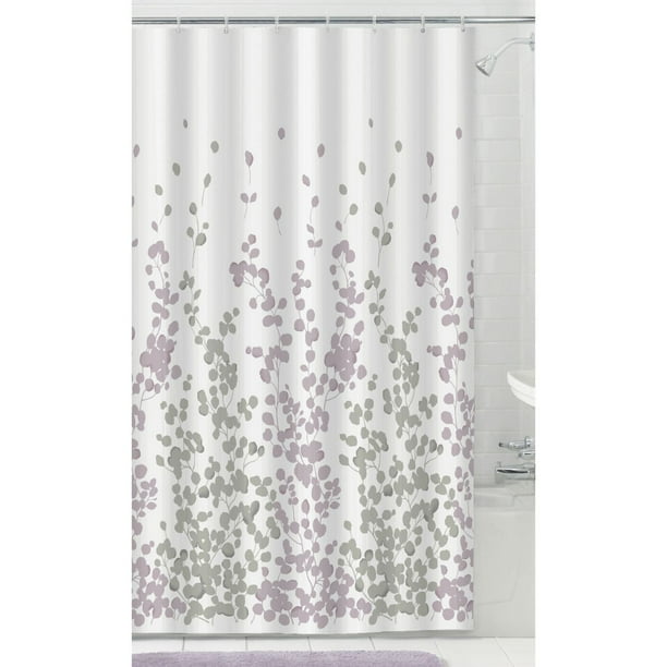 Mainstays Decorative Shower Curtain with 12 Hooks: 13 Piece Shower Set ...