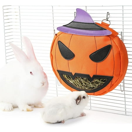 Rabbit Hay Feeder Halloween Guinea Pig Accessories Hay Bag Hanging Rack ...