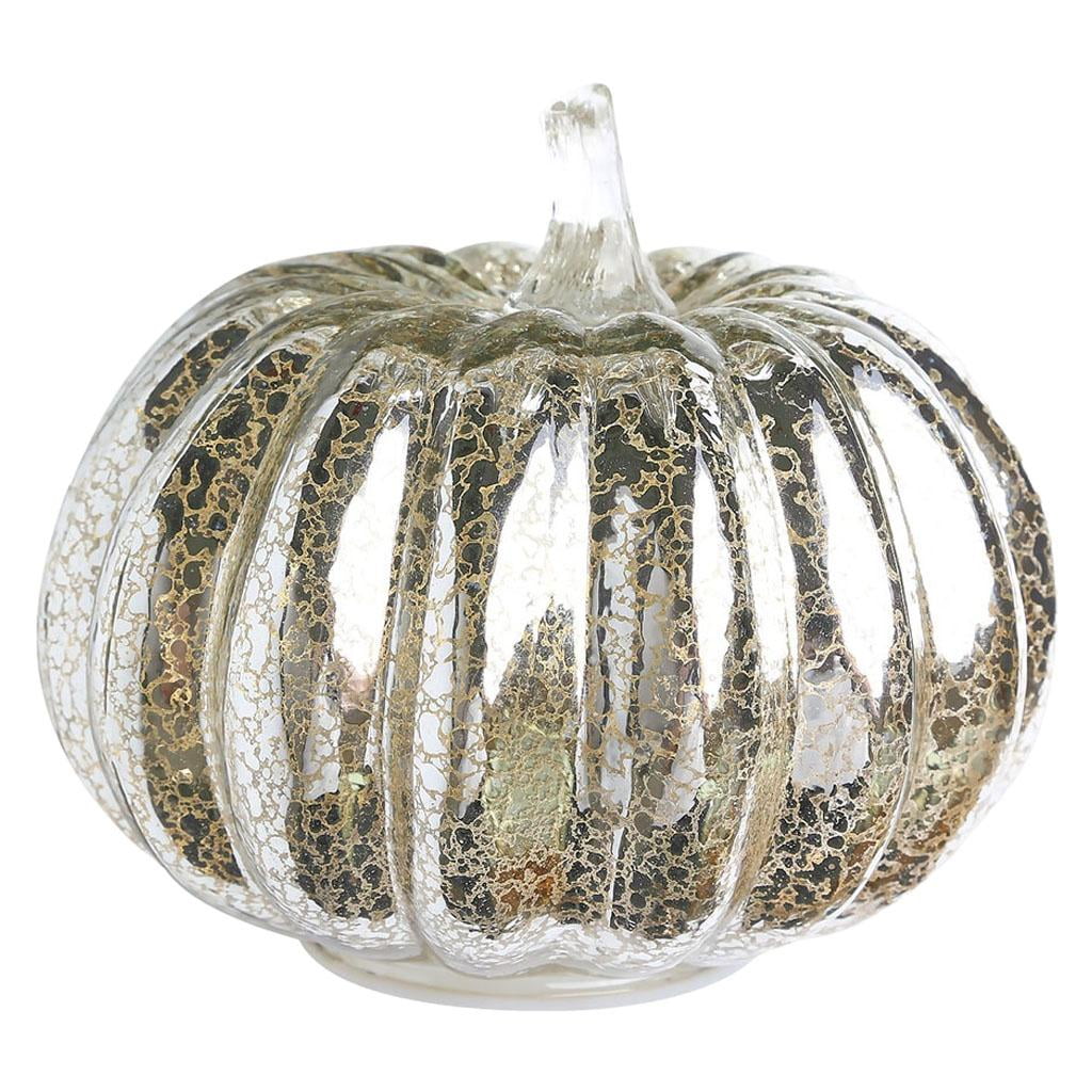Halloween Pumpkin Lights Decorations Glass Pumpkin lighting led Glowing ...