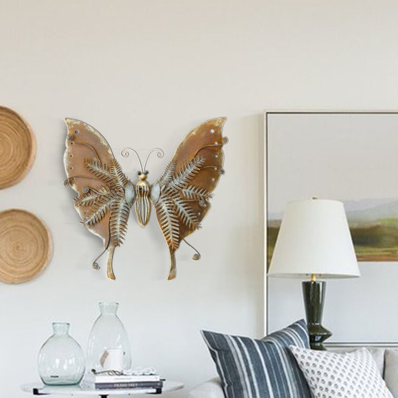 O'force Large Metal Butterfly Wall Art Decor Hanging Sculpture Indoor ...