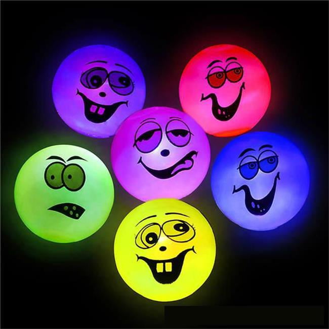 DD 1877565 Light Up Funny Face Flashing Bounce Ball - Pack of 144 ...