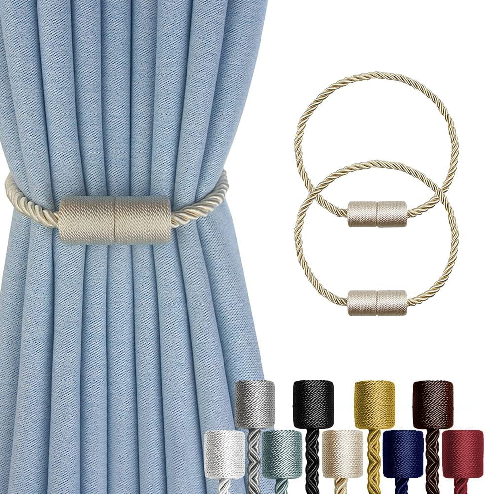 2 Pack Strong Magnetic Curtain Tiebacks Outdoor Decorative Tie Backs ...
