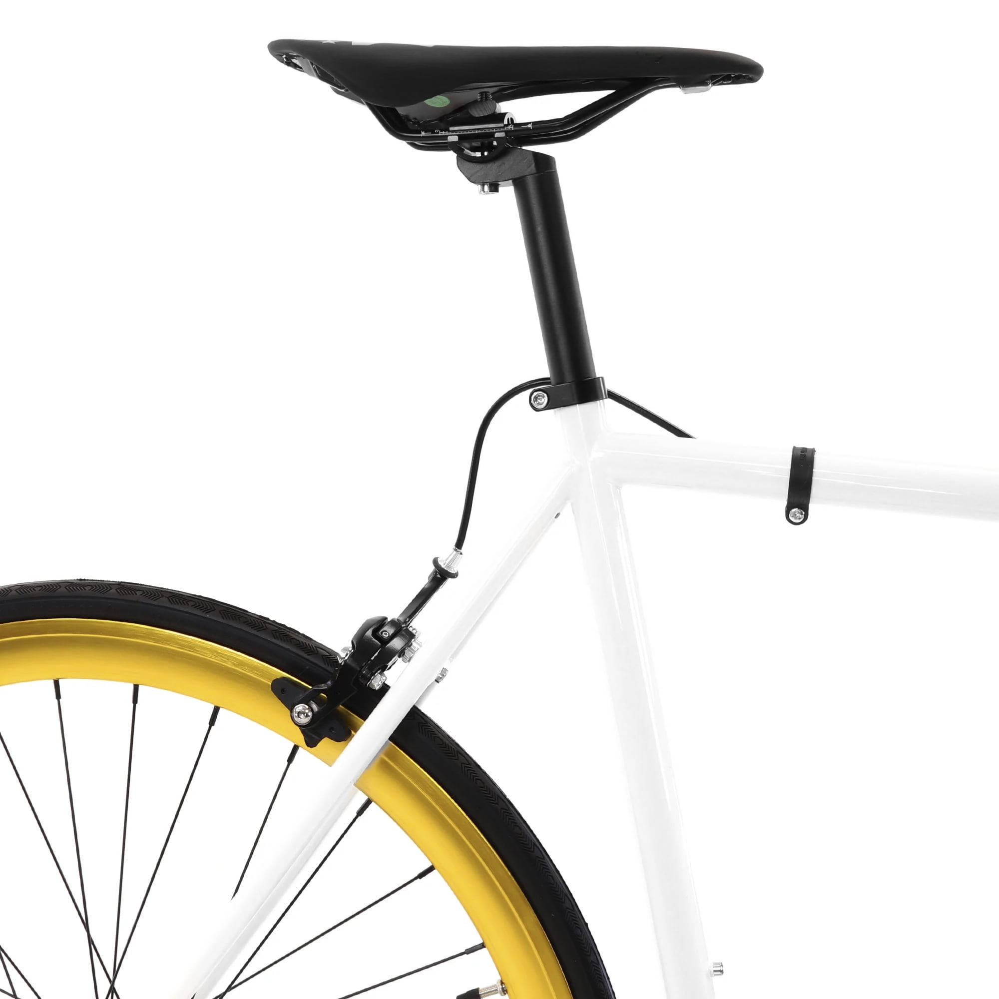 Golden Cycles Single Speed Fixed Gear Bike With Front Rear