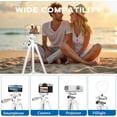 White Lightweight Tripod - 17" to 57" Adjustable Height with 360° Pan ...