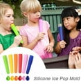 1/6Pcs Popsicle Mold Silicone Ice Cream Bar Maker with Lid Reusable ...