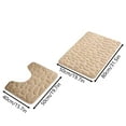 2 Pieces Memory Foam Greek Rock Stone Design Solid Colors Bathroom Rug ...