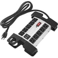 HSAPOW-Heavy Duty Power Strip with USB Ports, Garage 10 Outlets Surge ...