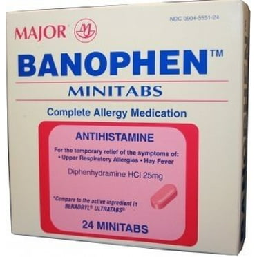 Major Banophen Diphenhydramine Capsules, 50 mg, 1000 Count - Walmart.com