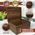 Wedding Keepsake Box Large - Acacia Wood Memory Box for Mr and Mrs ...