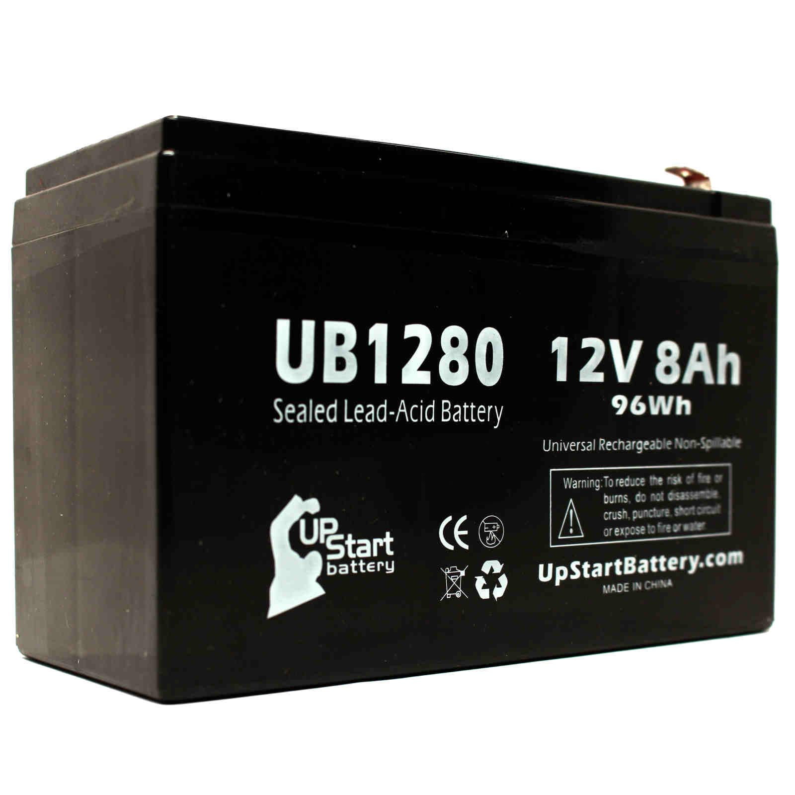 4-Pack UB1280 Universal Sealed Lead Acid Battery (12V, 8Ah, F1 Terminal ...