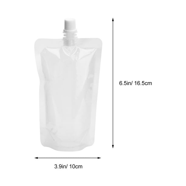 Drinking Flasks 50pcs Transparent Beverage Flasks Standing Liquor Pouch ...