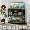 Linor 50-75 Gallon Heavy Duty Metal Aquarium Stand with Power Outlets ...