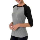Athletic Works Women's Core Active Baseball T-Shirt - Walmart.com