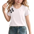 ATOGUTA Girls Shirts Casual Graphic Tees Short Sleeve Tshirts Crewneck ...