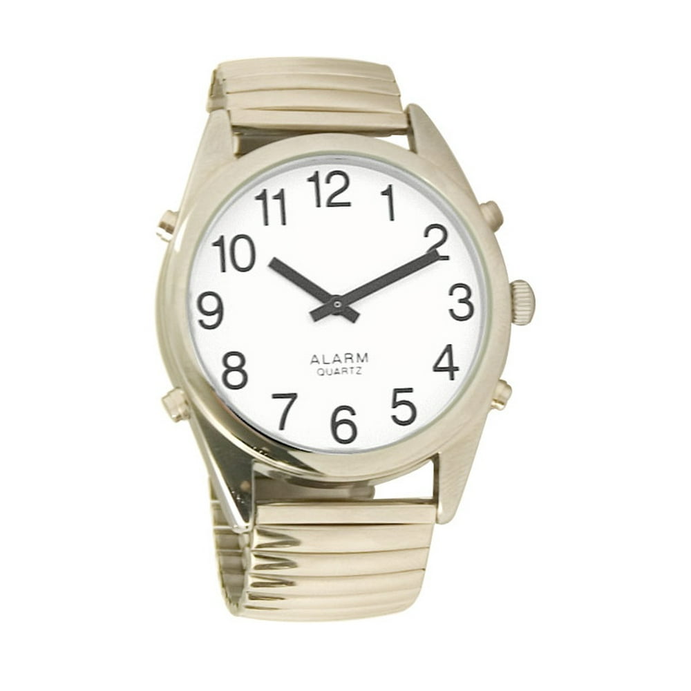 Reizen - Chrome Talking Extra-Large Face Watch - Exp Band - Unisex ...