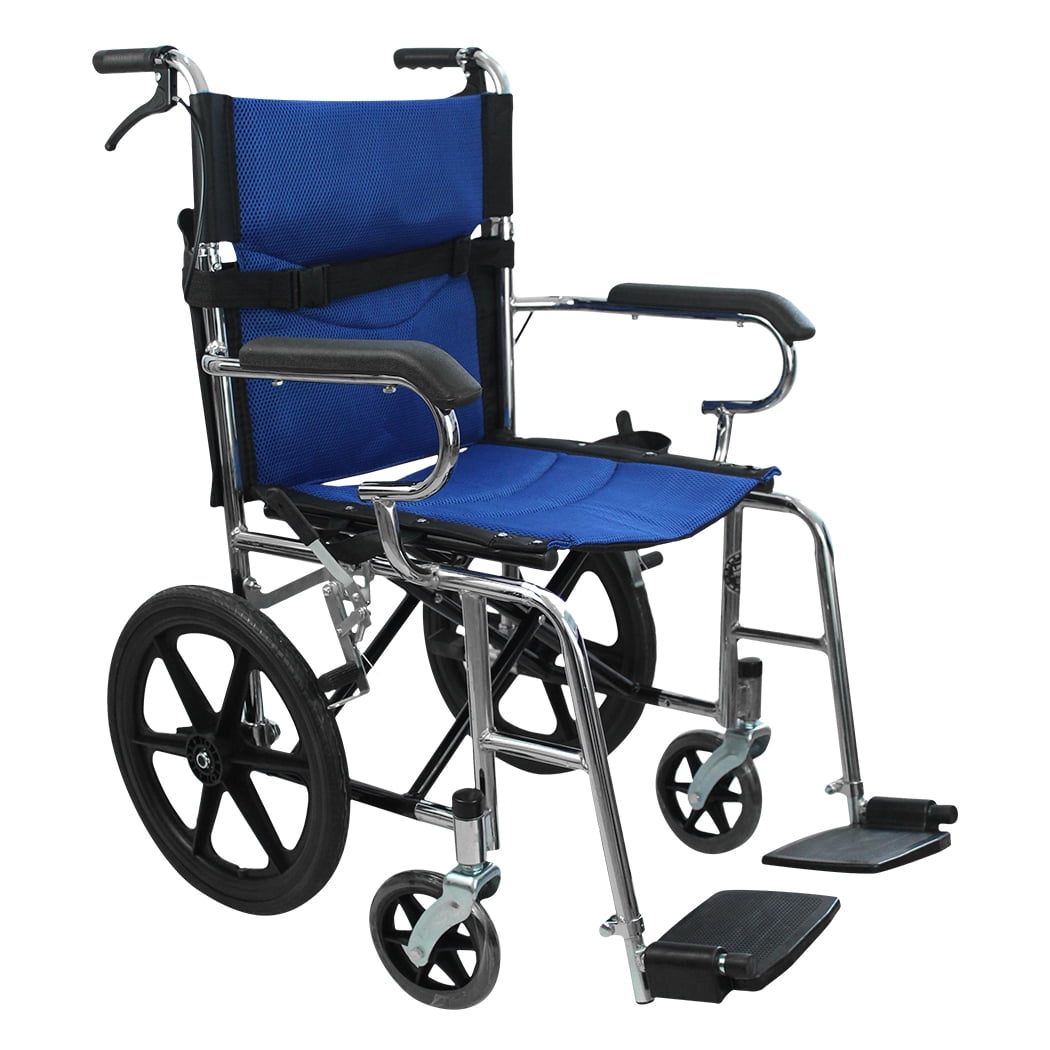 Silla De Ruedas Linium 16 Plegable Economica Azul LINIUM HEALTH ...