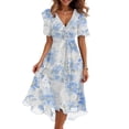 2026 Women Summer Dress,Maxi Short Sleeve Floral Dresses,Semi Formal ...