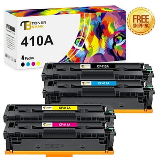 HP 410A (CF410A, CF411A, CF412A, CF413A) Original LaserJet Toner Cartridge 4-Color Set -- Black ...