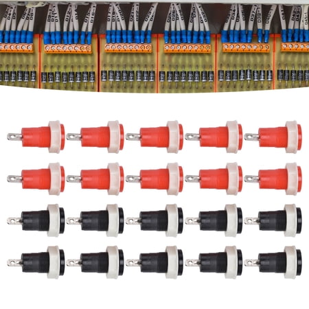 Fyydes Banana Plug Terminal,Grounding Post,10 Pairs Binding Post Safety ...