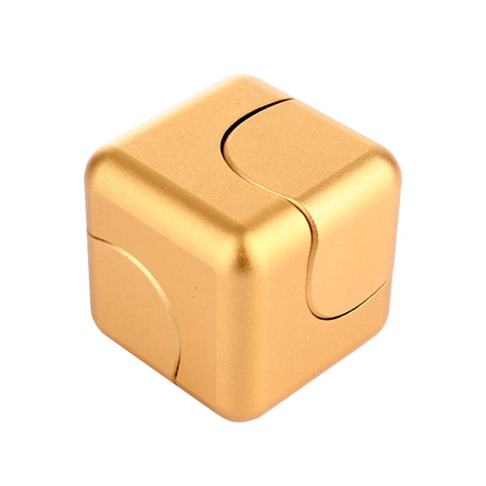 Tfixol Fidget Spinner  Spin Stability Alloy Finger Spin Cube  Relief Adhd Anxiety Autism  Stainless Steel Bearing 3 Min High Speed Mute Spin (Gold)