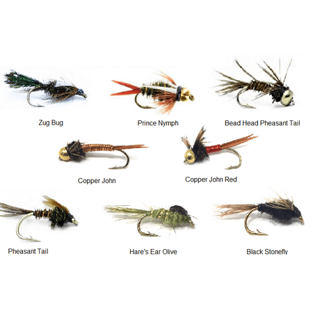 Fly Fishing Flies- 16 Popular Nymphs - 8 Nymph Patterns Sizes 12-18 ...
