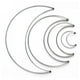 8 Pieces Crescent Moon Wire Wreath Rings Wire Wreath Frame for Wedding ...