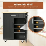 Walsunny Kitchen Island Table Stand with Storage on Wheels,Rolling ...