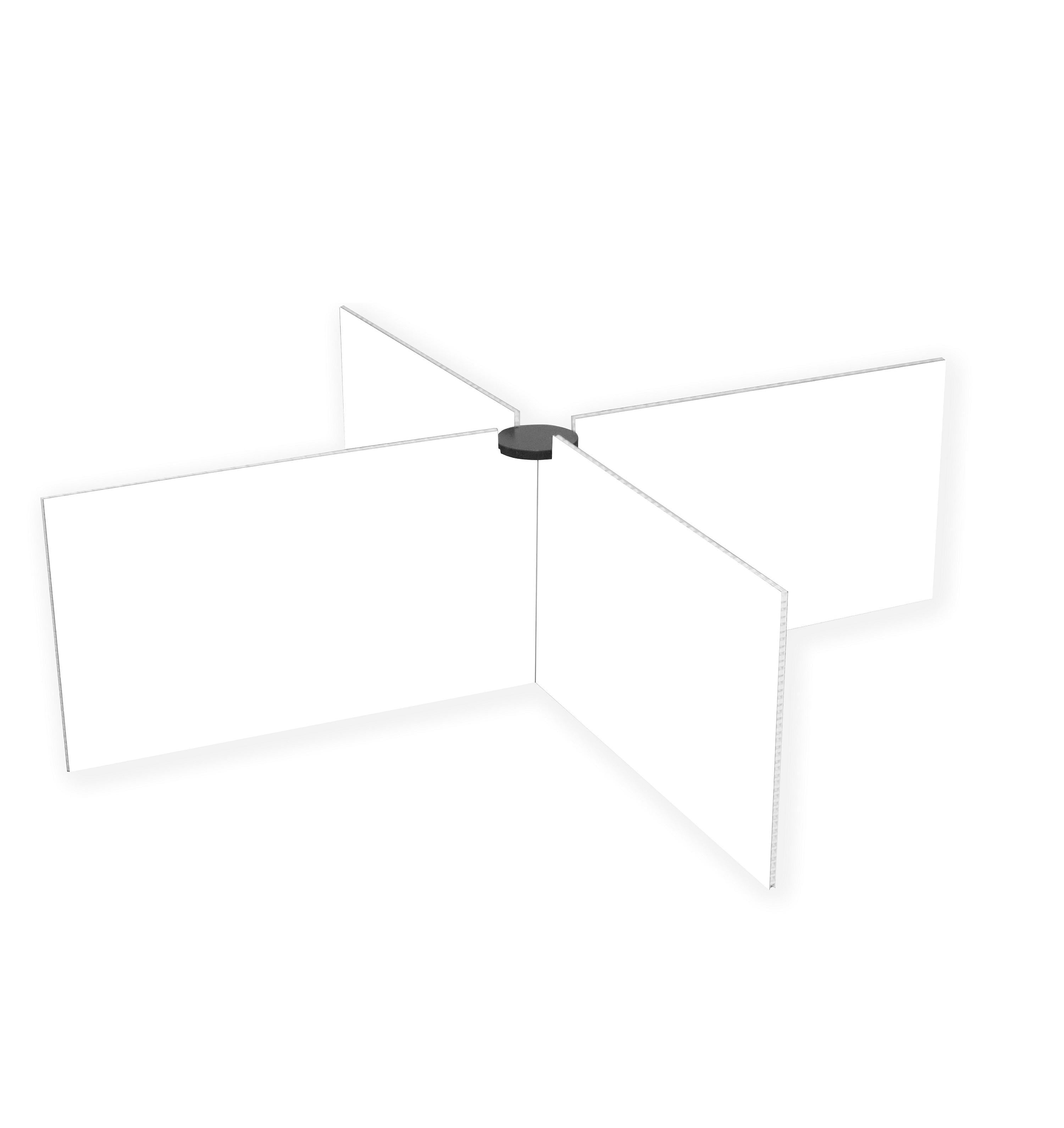Quad Table Divider - 4 way - White Kraft - 47L" x 47W" x 13.75H ...