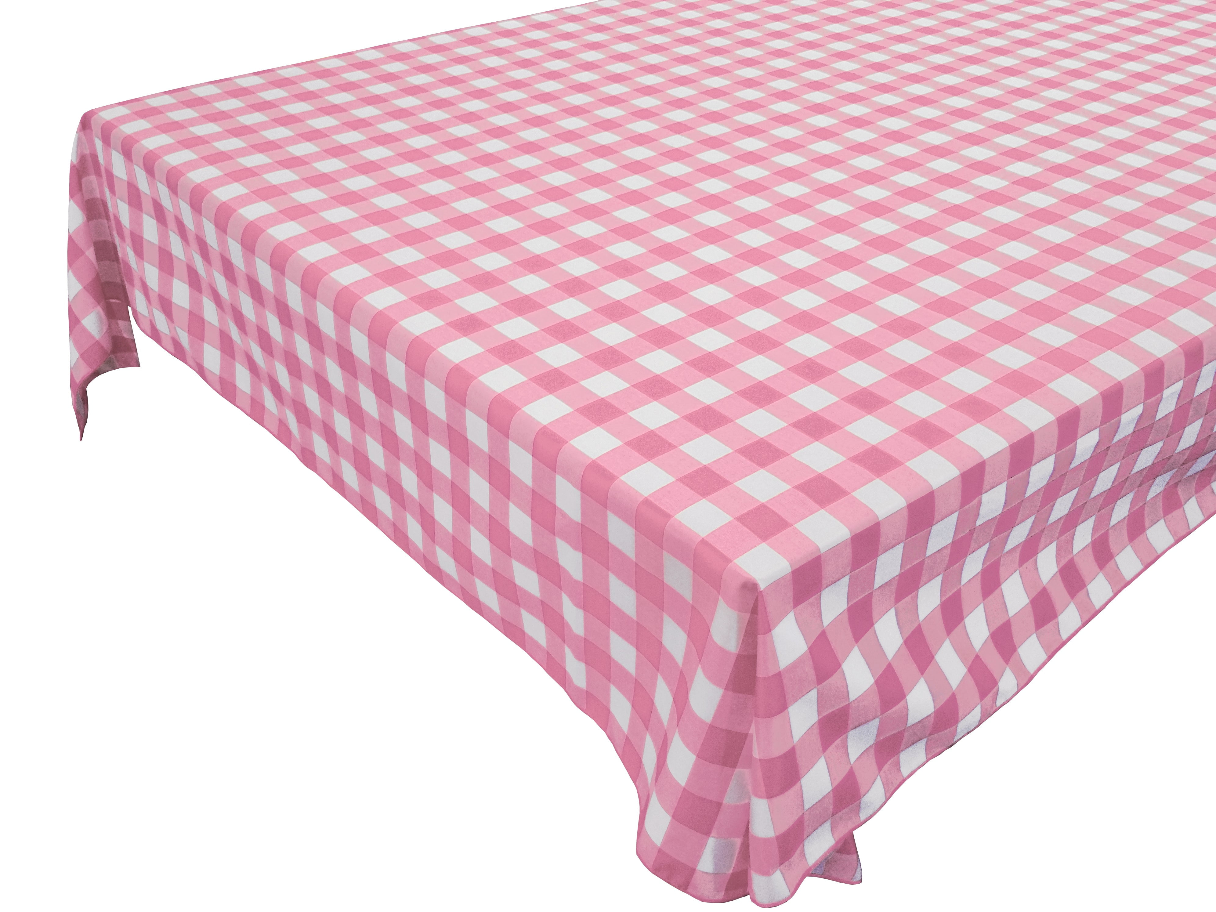 Cotton Gingham Checkered Tablecloth Pink - Walmart.com