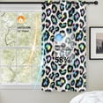 Blue Leopard Print Pattern Blackout Curtains,Triple Weaved Fabric ...