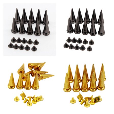 40x 10x25mm Large Bullet Cone Spikes Punk Rivets Spikes for DIY Jacket ...