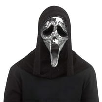 Fun World Ghost Face Disco Mirror Mask Costume Accessory, Silver ...