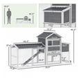 Chicken Coop with Wheels, 80" Mobile Hen House, Outdoor Wooden Chicken ...