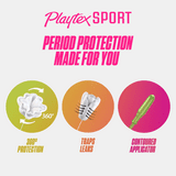 Playtex Sport Compact Plastic Tampons, Unscented, Regular/Super, 36 Ct ...