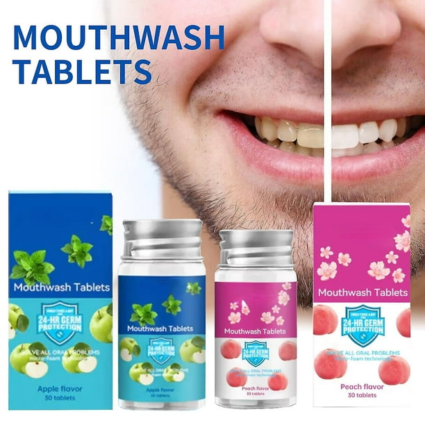 Mouthwash Tablet Portable Fresh Breath Mouthwash Tablets Remove Bad Breath Oral Care Supplies ...