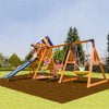 Backyard Discovery Tucson Cedar Wooden Swing Set - Walmart.com