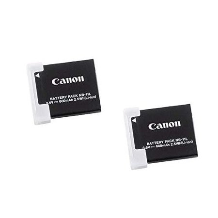 Canon NB-11L 2x Rechargeable 3.6V 680mAh 2.5Wh Lithium-Ion Battery Pack ...