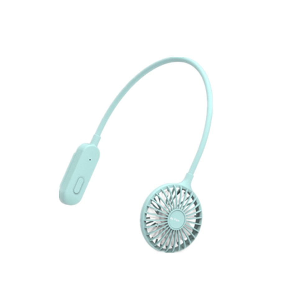 Headphones hanging neck fan USB portable 360 ??degree rotating mini ...