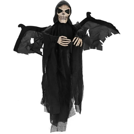 Halloween Flying Ghost with Wing Animated Voice Activated Screaming ...