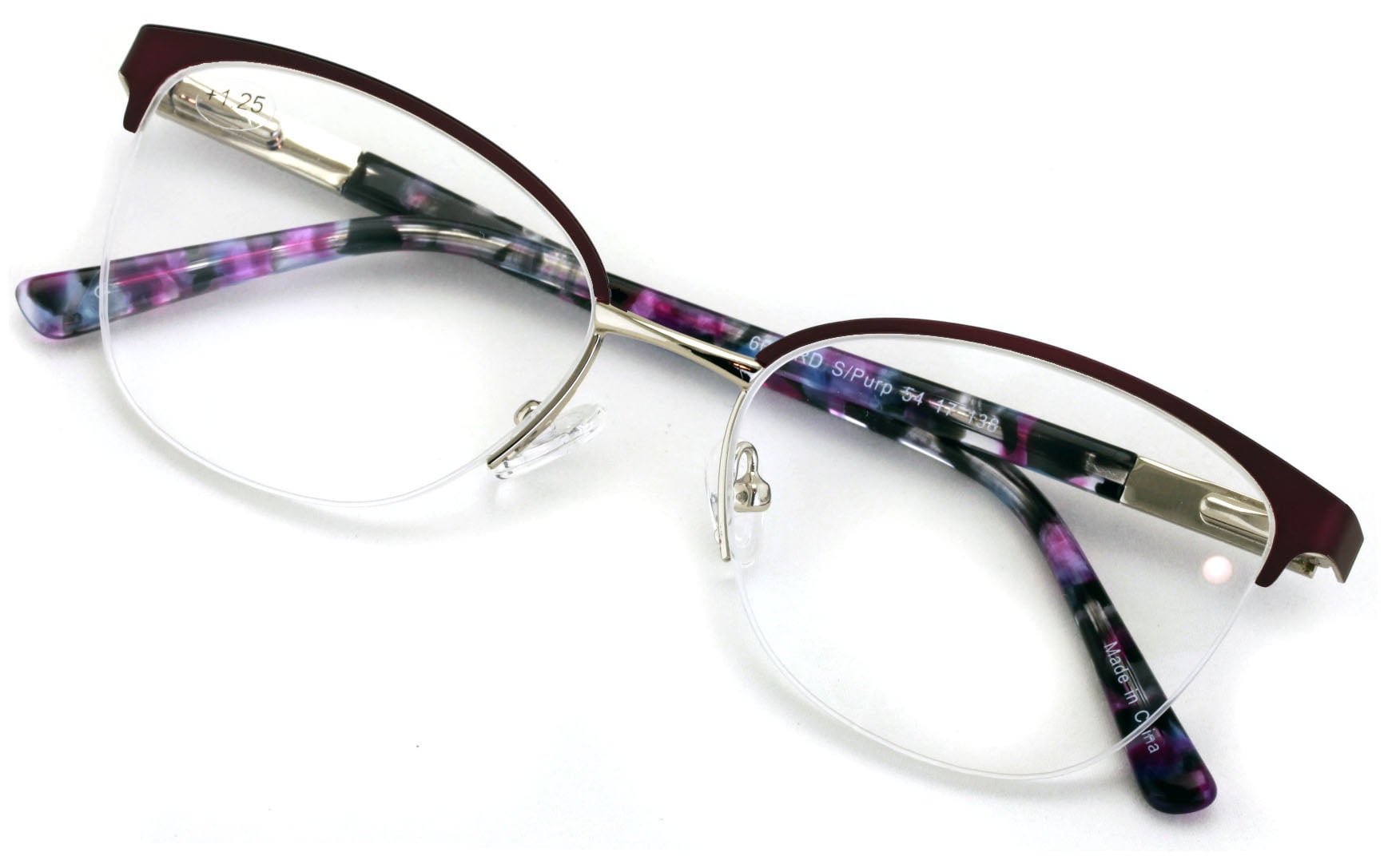 Premium Women s Round Half Rim Optical Frame Reading Glasses Clear Premium Women s Round Half Rim Optical Frame Reading Glasses Clear