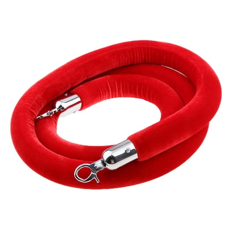High Quality 2m/ Velvet Queue Barrier Rope Red Black For Posts Stands ...