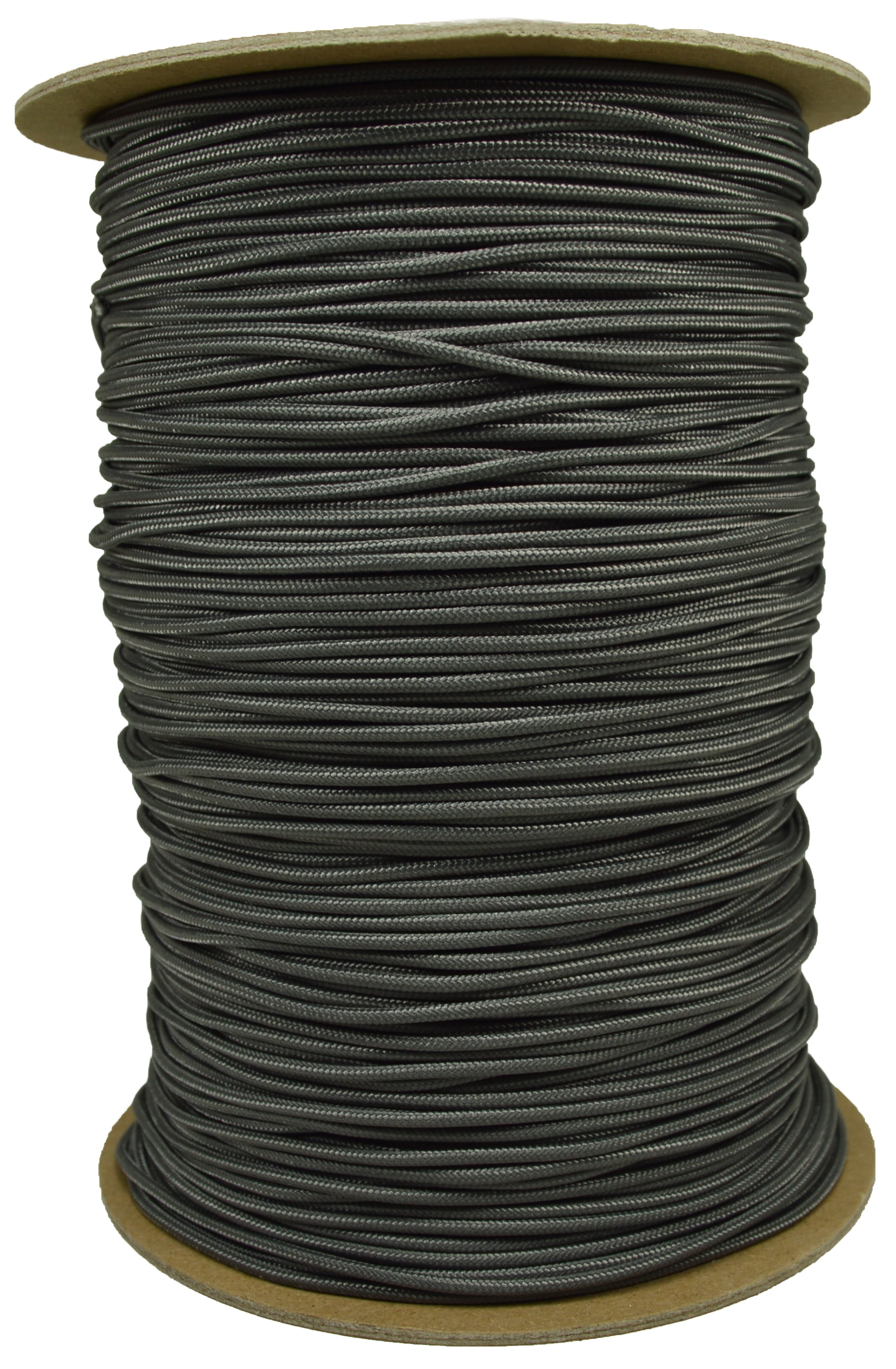 Charcoal Grey 275 Cord 5 Strand Paracord - 1000 Foot Spool - Walmart.com