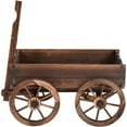 Bilot Decorative Wooden Wagon Flower Planter Pot Stand with Wheels for ...