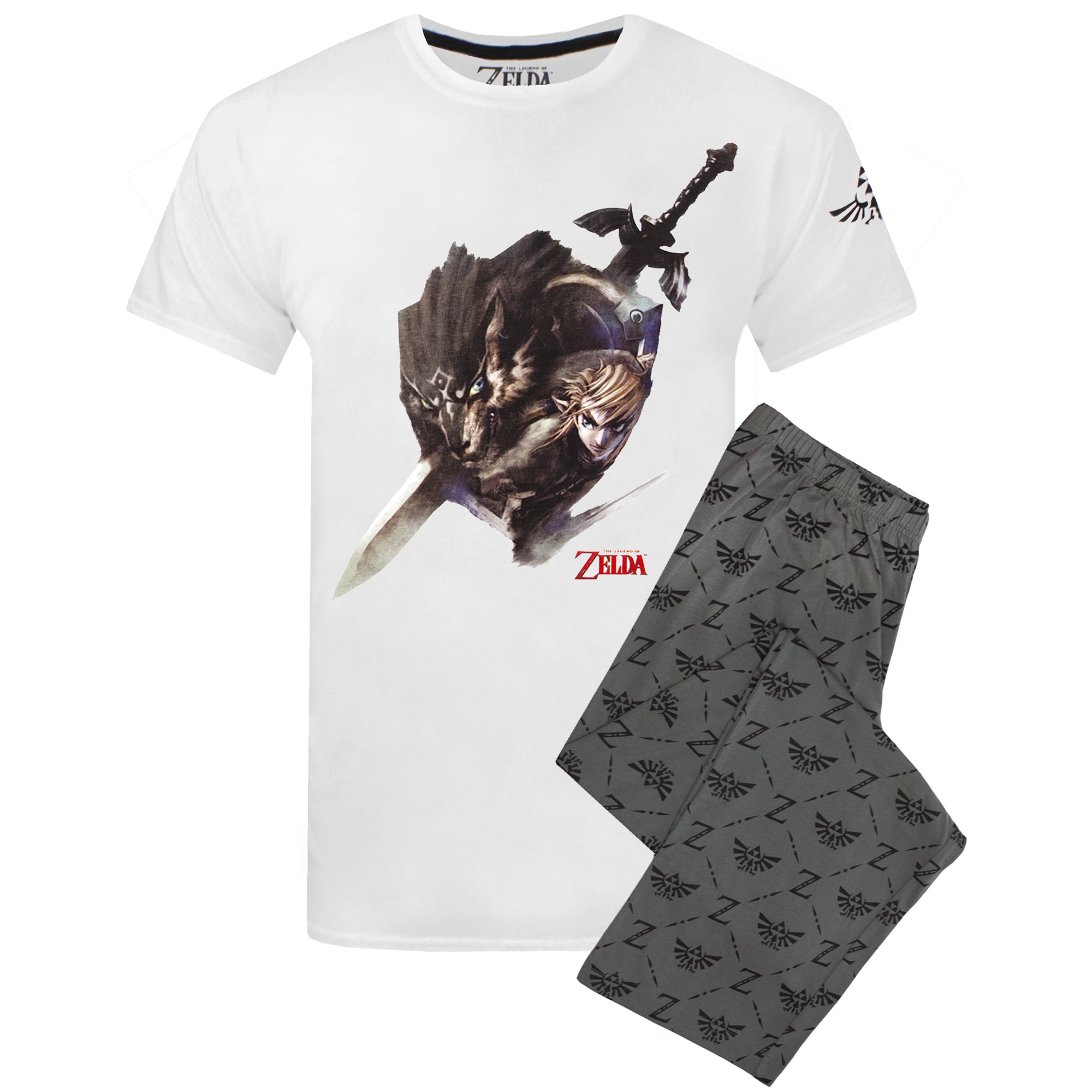 Click here for Nintendo Mens White Zelda Short Sleeve Long Leg Py... prices