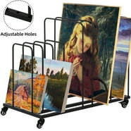 MEEDEN Large Wood Print Rack with Castors - Artist Display and Storage ...