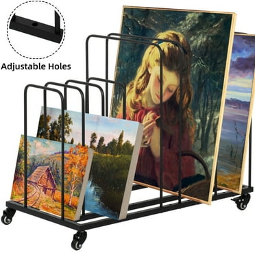 MEEDEN Large Wood Print Rack with Castors - Artist Display and Storage ...