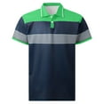 Fengqque Mens Color Blocking Polo Shirts Casual Short Sleeve T-Shirt ...
