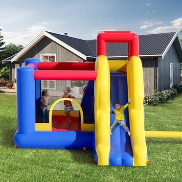 Pro-Racer Bounce House with Blower and Dual Slides - Inflatable ...